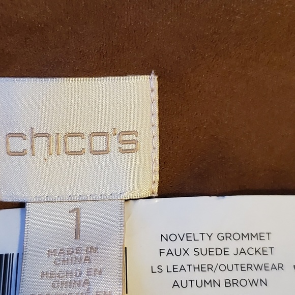 Chico's | Jackets & Coats | Chicos Brand Faux Suede Blazer Sz New Tags ...